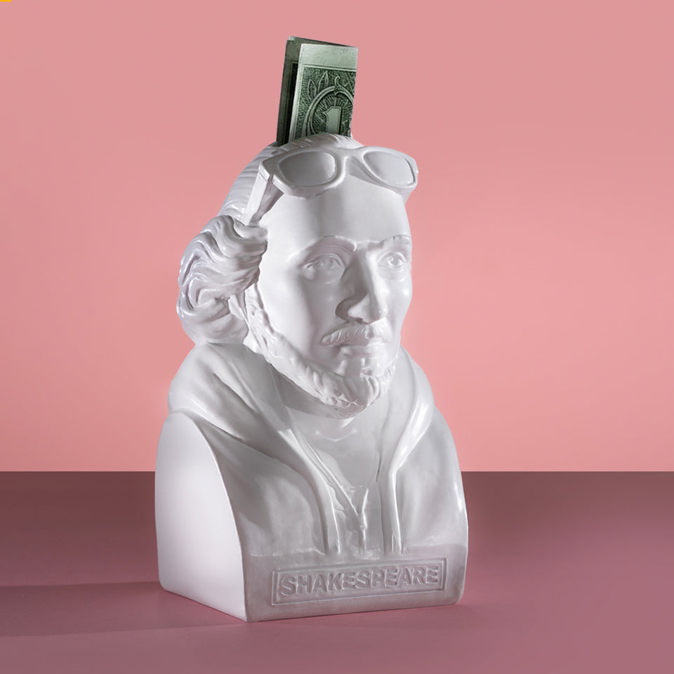 Spardose kaufen – Shakespeare-Büste im Hoodie | Originelles Design ...