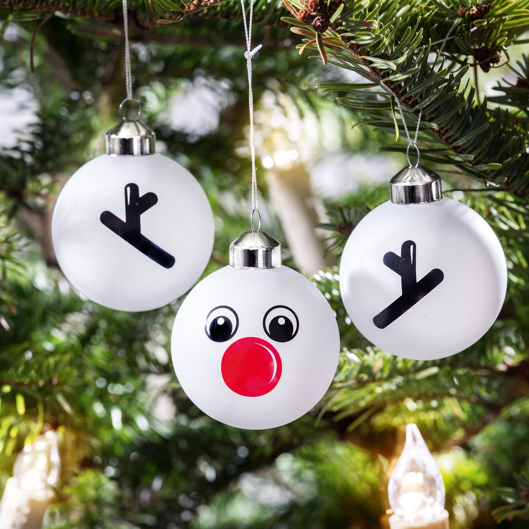 Rudolph Christmas Bauble Set 3pcs. – Donkey Products